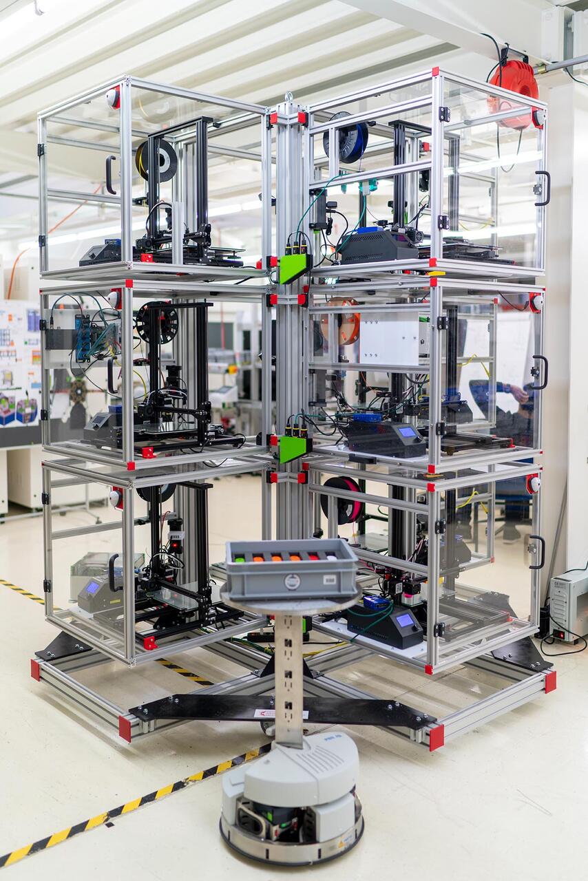 In a smart factory, the products control their own production processes ...